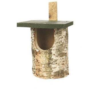 Birch Log Open Nest Box - BirdWatch Ireland